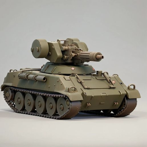 🪖 Dual-Barrel Light Tank・Free STL File for 3D printing・Cults