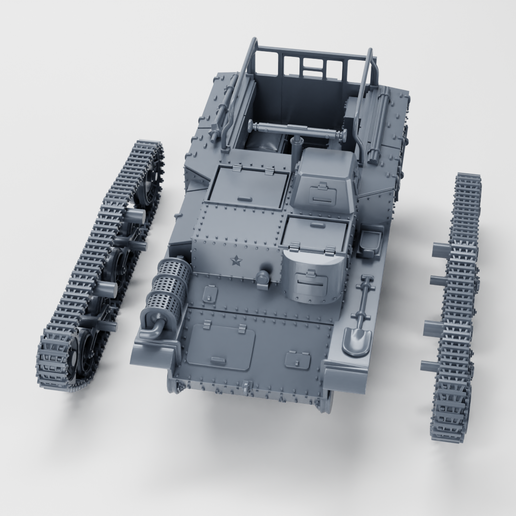 💯 Type 100 Te-Re observation tankette + 2 Tankmen (Japan, WW2)・ 3D File ...