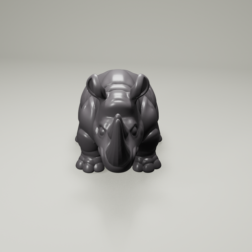 🦏 Chibi Rhino 3D Model STL – Cute Rhinoceros Figurine for 3D Printing ...