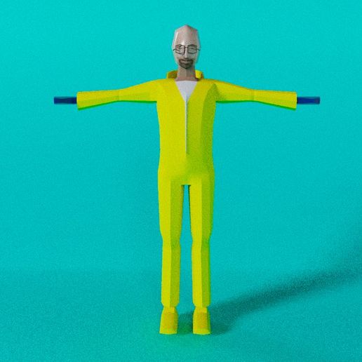Free OBJ file Walter White Breaking Bad Low poly 🎨 ・3D print model to ...
