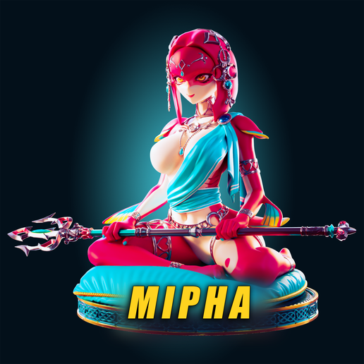 👹 Mipha Aqua Monster Girl 3d Print Model・ 3D File for 3D printing・Cults