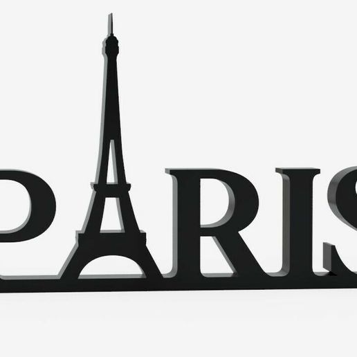 🎁 Paris letters landmark decor・ STL File for ・Cults