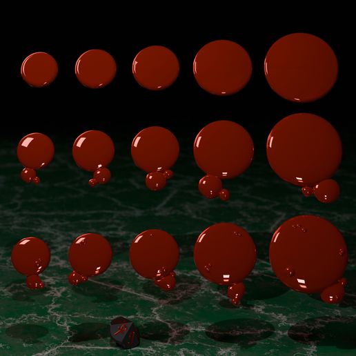 Free 3D file Blood Drop Bases For Vampires of The Dark Masquerade 🩸 ・3D ...