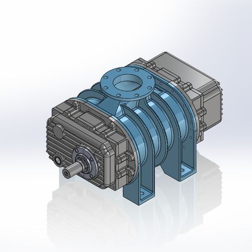 🧞‍♂️ Industrial Twin Lobe Roots Blower with Motor (Bare Shaft RM)・ STL ...