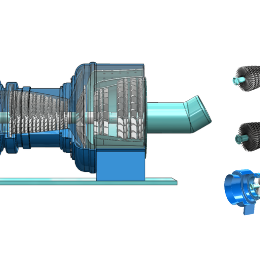 👽 3D Jet Engine Model – High Detail Gas Turbine CAD Design・ 3D File for ...