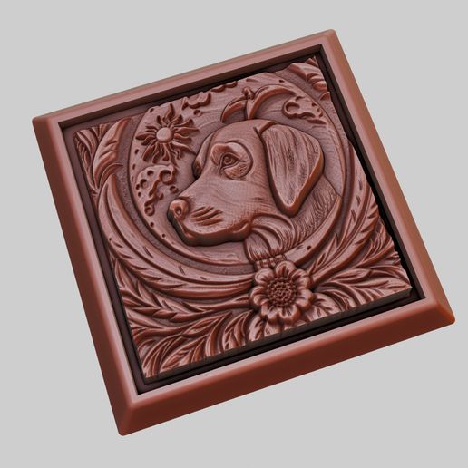 Файл 3D Dog Animal 3D Model for CNC Router Laser & 3D Printer 🐕 ・Модель ...