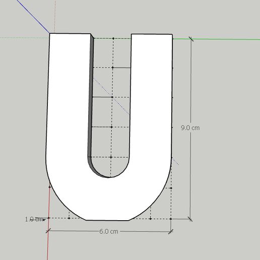 letter u template