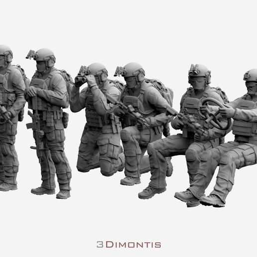 🫡 US RANGER SOLDIERS・ STL File for 3D printing・Cults
