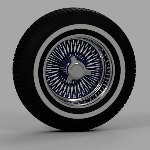 🛞 Lowrider wire wheel 1/18 scale 1 to 18・ STL File for 3D printing・Cults