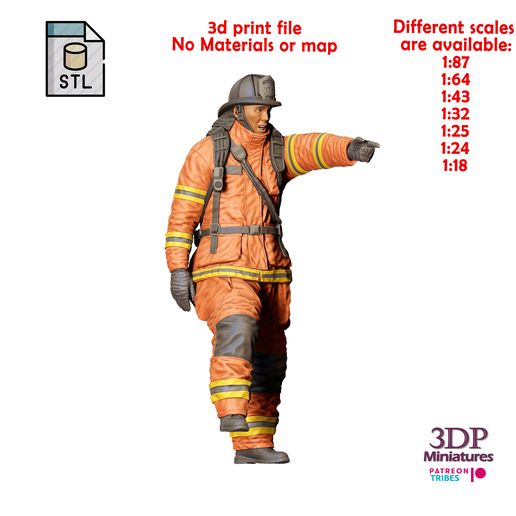 🧑‍🚒 N4 Firefighter・ STL File for 3D printing・Cults