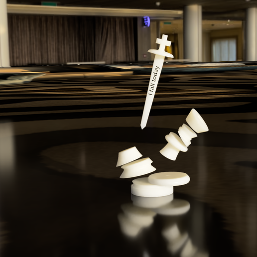 🤴 Collapsing King After Checkmate (Collapsing King chess piece)・ STL ...