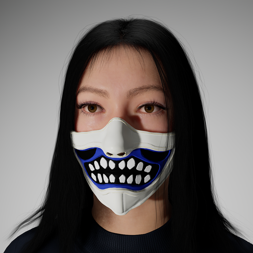 ♀️ 3D Print Female Samurai Mask・ STL File for 3D printing・Cults