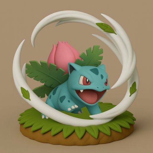 🐉 Pokemon Battle Style 2.0 – Kanto Grass Type Pack・Archivo STL para ...