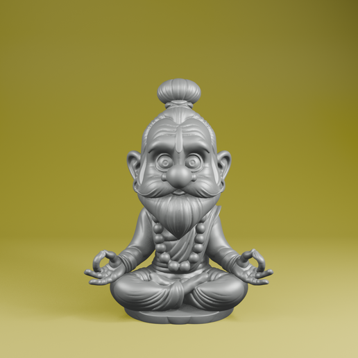 🧘 Guru Meditation Figurine – STL 3D Model・ STL File for 3D printing・Cults