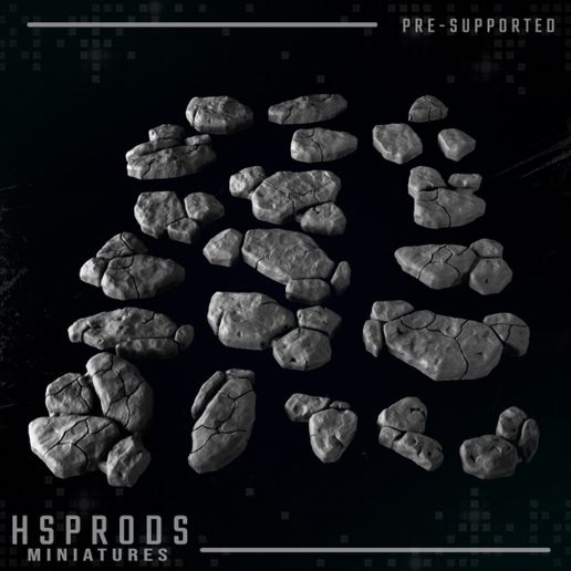 🪨 Basing Bits - Rock Dale Stones・ 3D File for 3D printing・Cults