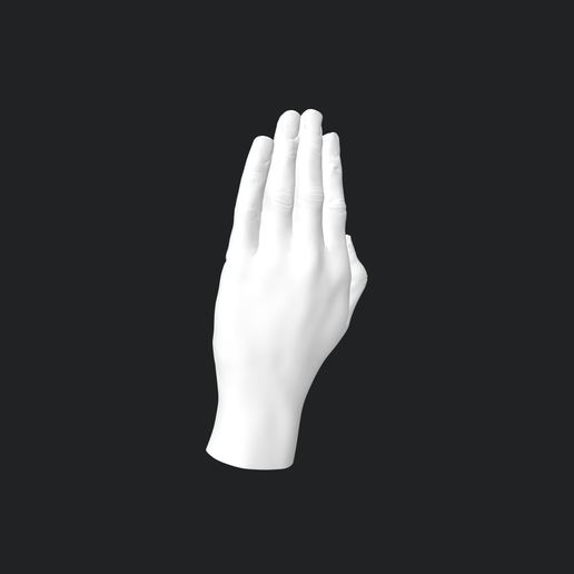 FLAT HAND WITH STRAIGHT FINGERS・ STL File for 3D printing・Cults