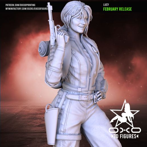 🎲 Lucy Fallout Tabletop Miniature・ 3D File for 3D printing・Cults