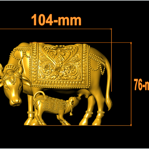 OBJ file cow and calf 3d-print model 🐄 ・3D printing template to ...