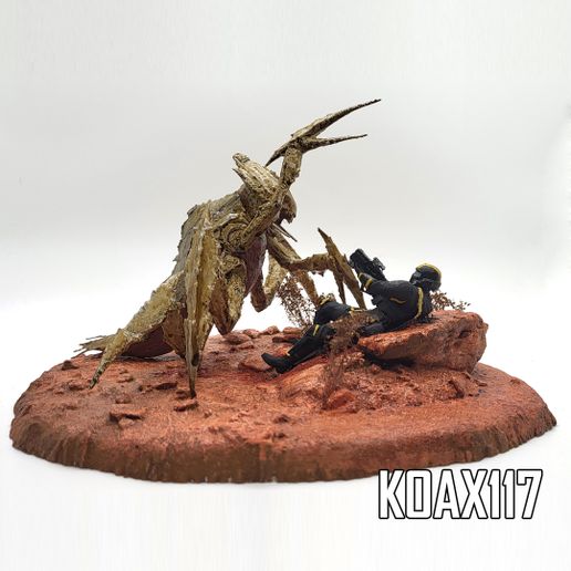 Archivo STL Helldiver contra Terminid Warrior 👾 ・Modelo de impresión 3D ...