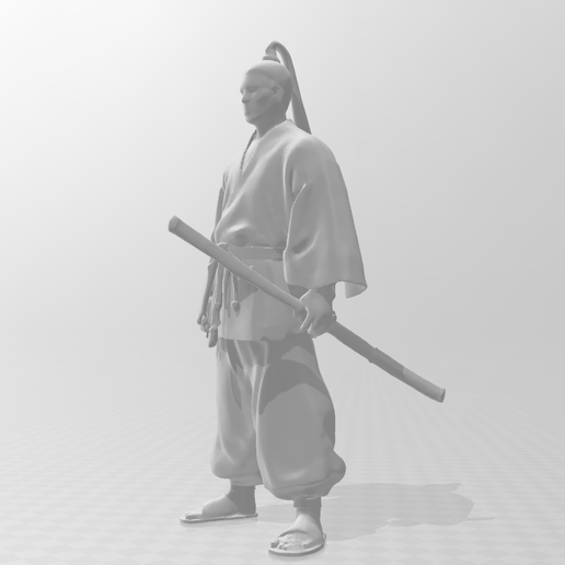 🗡️ Samurai - Miniature Feudal Japan Warrior for 3D Printing : Old 3D ...