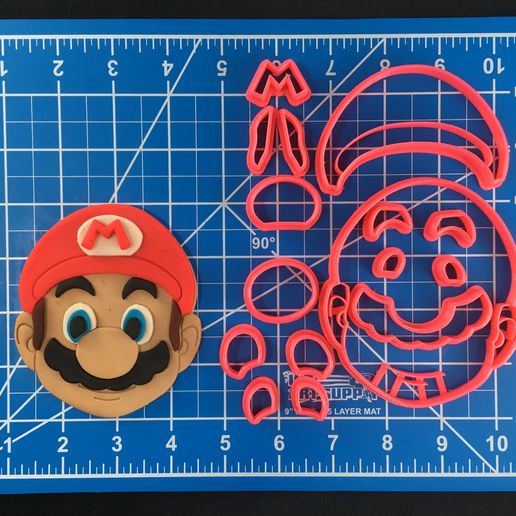 🍪 Mario Face Multipiece Fondant Cookie Cutter Set Multiple Sizes・ 3D ...
