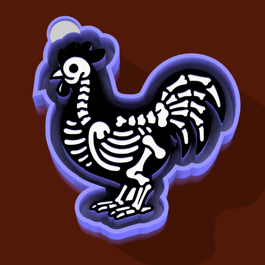 rooster skeleton decoration