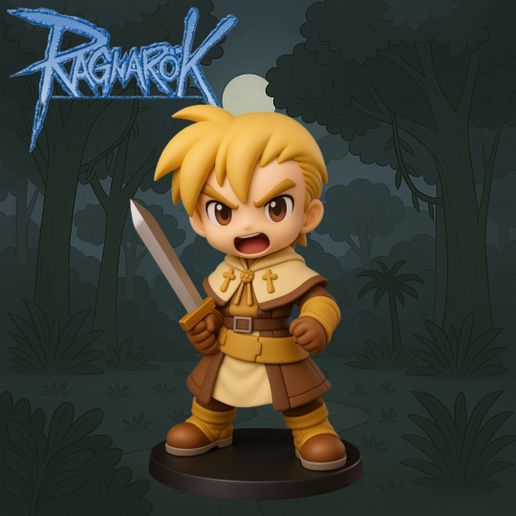 🧙 Swordman Chibi Ragnarok Online・ STL File for 3D printing・Cults