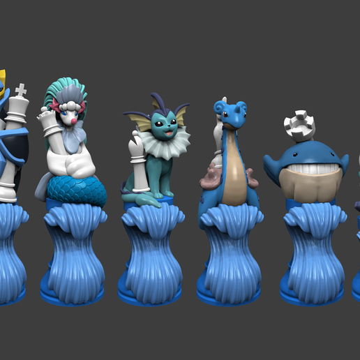 🆕 NEW pokemon chess・Free 3D File for 3D printing・Cults