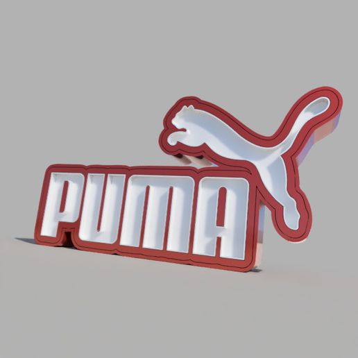 puma logo red background