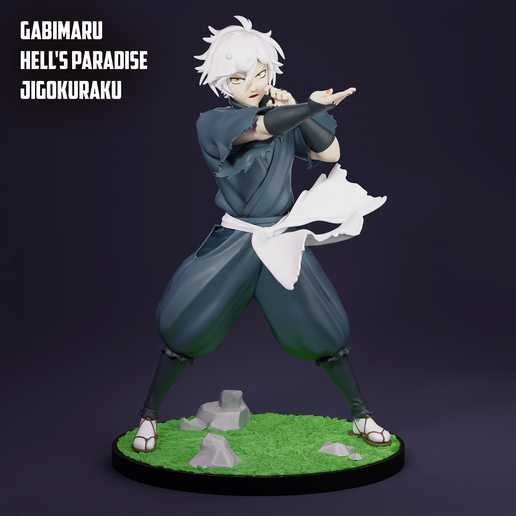 🥷 Hell's paradise - Gabimaru・ 3D File for ・Cults
