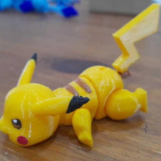 🐉 articulated pikachu - flexible・ STL File for ・Cults
