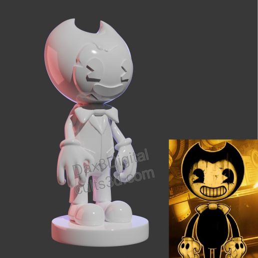 🦸 Bendy Figure (Bendy and the Ink Machine - the dark revival)・ STL File ...