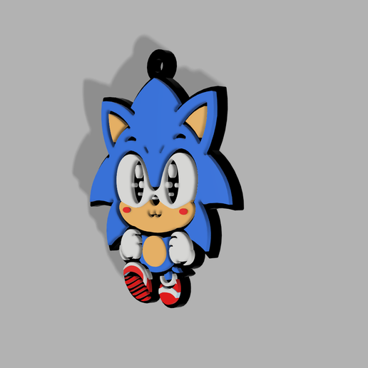STL file Sonic Keychain V1 Figure 11 || Sonic Llavero V1 Figura 11 🗝️ ...