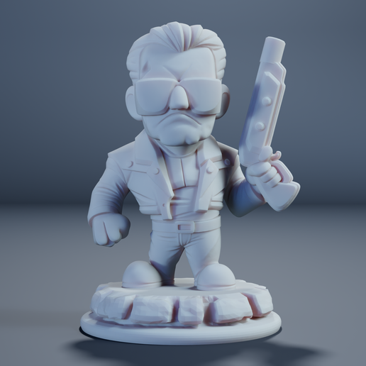 👾 Mini Terminator Chibi・Free STL File for 3D printing・Cults