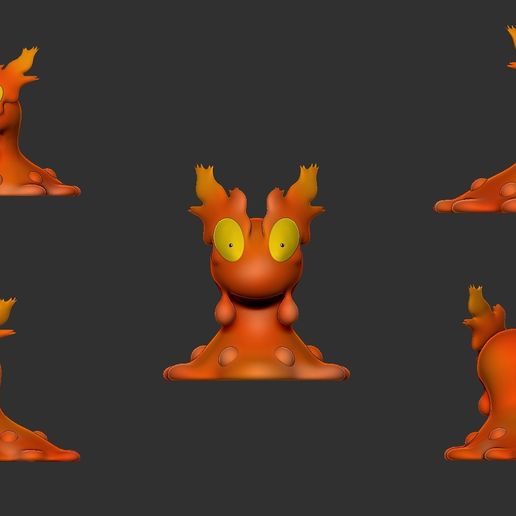 🐉 slugma and magcargo pack・ STL File for 3D printing・Cults