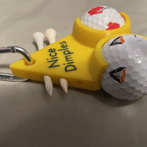 🏌️ Golf Ball and Tee Holder - " Nice Dimples"・ STL File for 3D printing ...