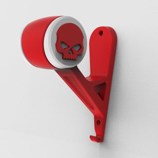 🏍️ MOTORCYCLE HELMET HOLDER Willy G skull | easy print | helmet holder ...