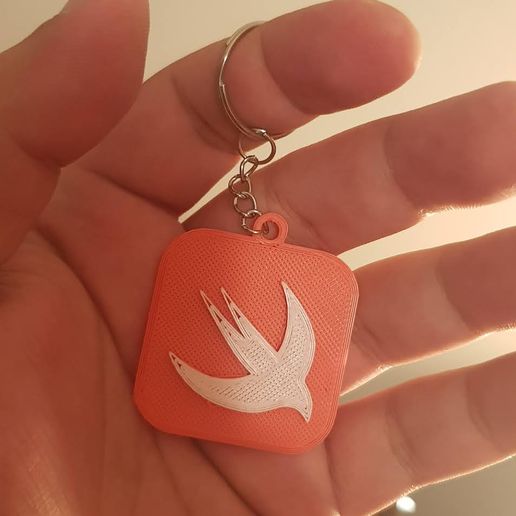 OBJ file Swift Programming Language Keychain 🗝️ ・Model to download and 3D print・Cults