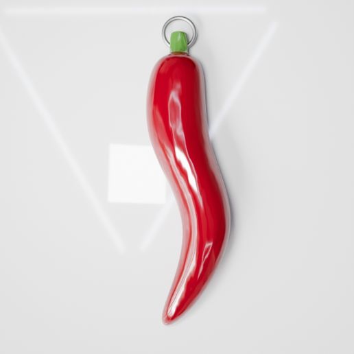🗝️ Keychain chili pepper・Free STL File for 3D printing・Cults