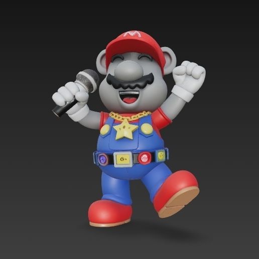 🐁 Mario Mouse Rockstar Stage Champion of the Gaming World 3D Print ...