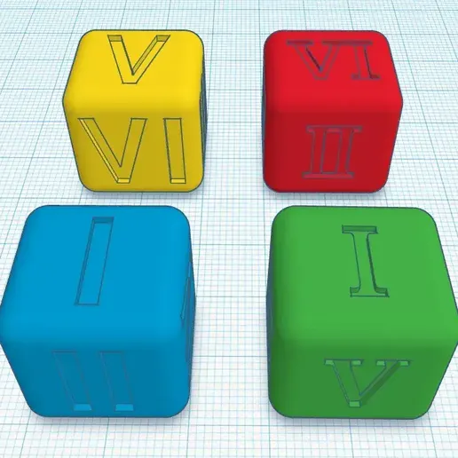 🎲 Roman Numeral Dice for Board Games & Tabletop RPGs・ STL File for 3D ...