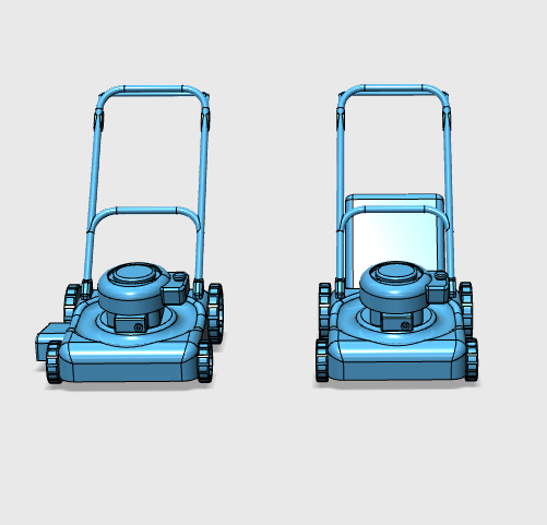 🎲 Diorama Push Lawn Mower 1:24 scale・ STL File for 3D printing・Cults