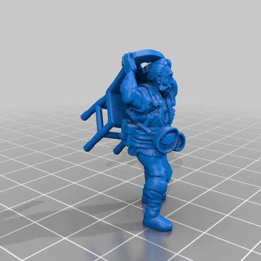 🪑 Battle Barkeep (32mm scale)・Free 3D File for ・Cults