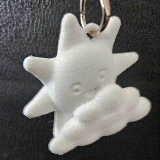 3D file Sun Cloud Keychain ☀️ ・3D printing idea to download・Cults