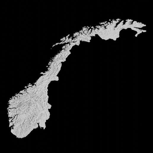 🇳🇴 Norway Topographic Map - 3D Terrain Elevation - Relief 3D Map of ...