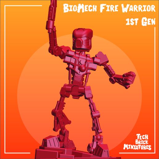 STL file BioMech robot fire warrior 🤖 ・3D printable model to download・Cults