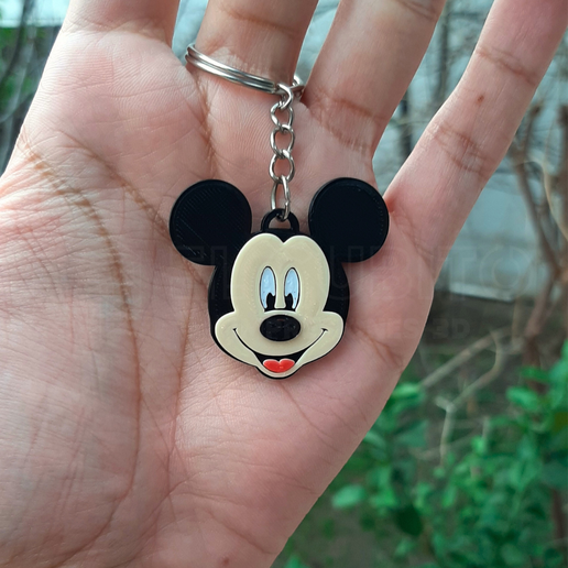 🐁 Mickey Mouse Llavero Keychain・Archivo STL para ・Cults