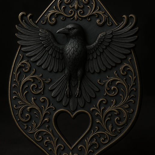 🐦 Raven's Embrace Planchette・ STL File for 3D printing・Cults