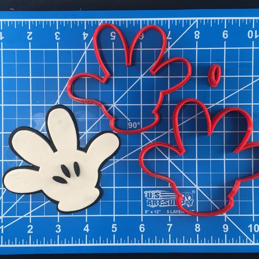 🐁 Mickey Mouse Hand Multipiece Fondant Cookie Cutter Set Multiple Sizes ...