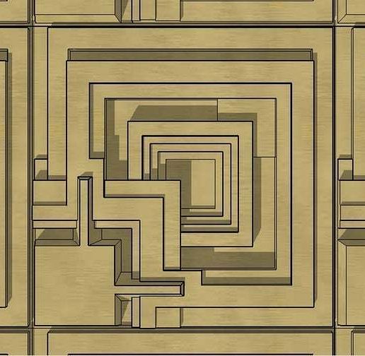 🏠 Frank Lloyd Wright "Blade Runner" Ennis House Tile・Free STL File for ...